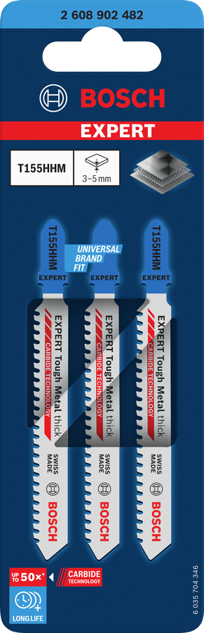 EXPERT Tough Metal thick T155HHM Jigsaw Blade - Bosch Professional